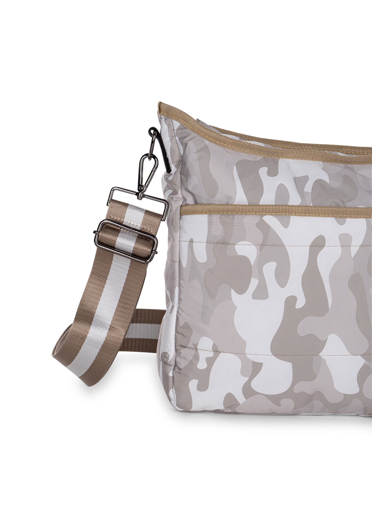 Haute Shore - Perri Crew Puffer Crossbody Bag, Beige Camo