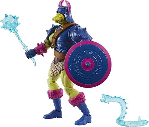 Masters of the Universe Masterverse Action Figure, Pig-Head Toy Collectible with Articulation & Accessories, 7 inch