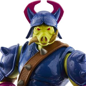 Masters of the Universe Masterverse Action Figure, Pig-Head Toy Collectible with Articulation & Accessories, 7 inch