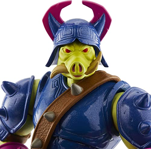 Masters of the Universe Masterverse Action Figure, Pig-Head Toy Collectible with Articulation & Accessories, 7 inch