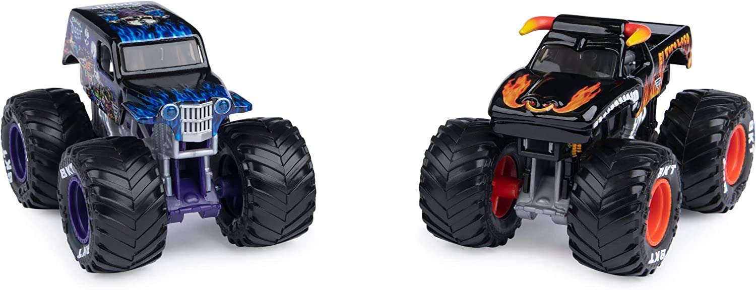 Monster Jam, Official El Toro Loco Vs. Son-uva Digger Die-Cast Monster Trucks, 1:64 Scale, Kids Toys for Ages 3 and up