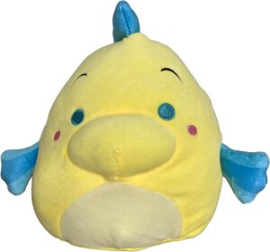 squishmallow official kellytoy disney characters squishy soft stuffed plush toy animal (flounder, 5 inch)