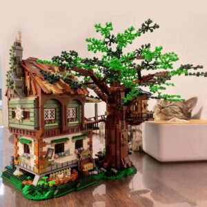 BVOPLME Idea Tree House Bricks Model Set, DIY Forest House Building Blocks Street View, Creative Building Game for Adults or Kids, Toy Building Set for Any Hobbyists(4761 Pieces)