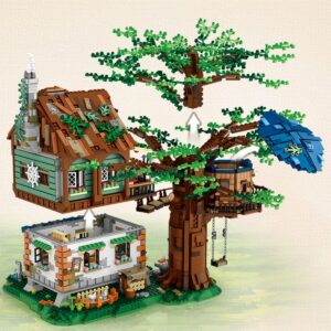 BVOPLME Idea Tree House Bricks Model Set, DIY Forest House Building Blocks Street View, Creative Building Game for Adults or Kids, Toy Building Set for Any Hobbyists(4761 Pieces)