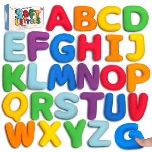 alphabet letters sensory toys for toddlers: abc learning educational montessori toys preschool activities for kids 3 4 5 6 years old, 26pcs squishy fidget toys for autistic children, uppercase