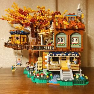 BVOPLME Idea Tree House Bricks Model Set, DIY Forest House Building Blocks Street View, Creative Building Game for Adults or Kids, Toy Building Set for Any Hobbyists(4761 Pieces)