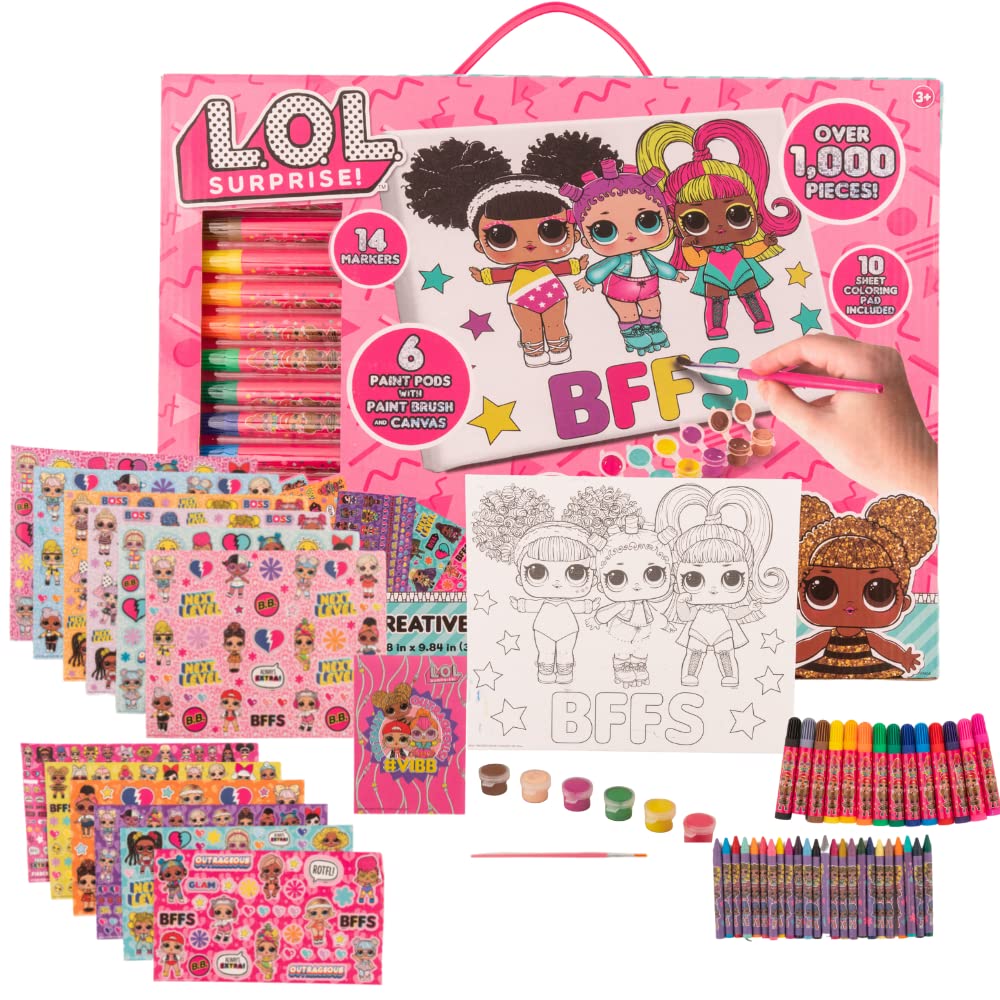 LOL Surprise Creative Coloring Canvas Painting and Activity Set for Kids, 1000+ pcs