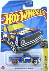 hot wheels 2022 - custom '69 chevy - hw art cars 4/10 [blue] 108/250