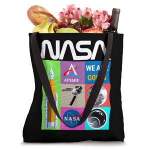 NASA Artemis Mission We Are Going Worm Logo Tote Bag