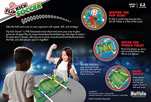 Buffalo Games - Flip Kick Soccer - Fast Paced Dexterity Game - Spinning Soccer Head to Head - Great for Family Game Night - Ages 5 and Up