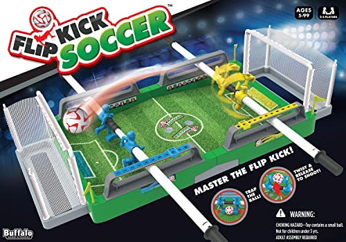 Buffalo Games - Flip Kick Soccer - Fast Paced Dexterity Game - Spinning Soccer Head to Head - Great for Family Game Night - Ages 5 and Up