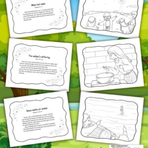 Bible Coloring Book for Kids: Christian Coloring Book for Kids ages 3-5, 4-8, 8-12 with Biblical Illustrations about Jesus' Mission and Miracles in Earthly Life