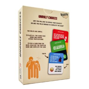 Unruly Choices - A Wild Game of Truth or Dare | Party Game | Perfect for College, Birthday’s & Games Nights | Bachelor & Bachelorette Parties