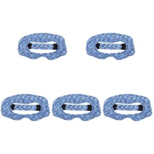 mikikit 5pcs vr goggles vr face pad home vr headsets virtual reality game supplies washable vr face eye cover padding vr sweat headgear cover earpiece elastic polyester