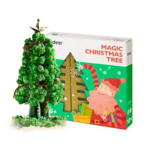 mideer magic growing crystal christmas tree, presents novelty kit for kids funny educational and party toys, kids diy arts and crafts, science kits feel the magical growth of xmas ornaments