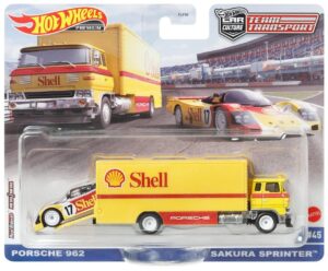 hot wheels porsche 962 sakura sprinter, team transport