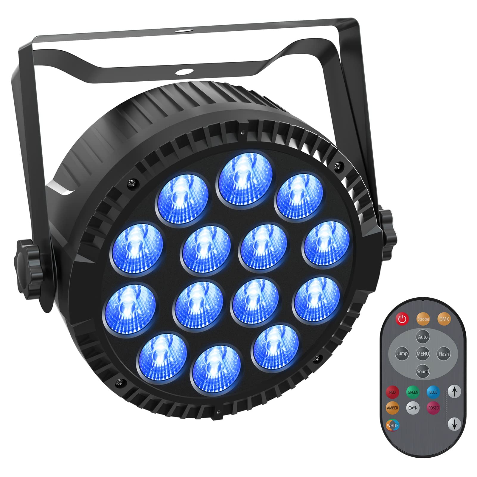 Stage Lights, 4 Pack U`King LED Par Lights RGBW DJ Stage Lighting 14x6W Uplights for Events by Sound Activated and DMX Control for Wedding Church Live Show Disco Halloween Christmas Parties