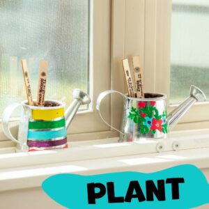 Hapinest Grow and Paint Watering Can 2 Pack Flower Garden Craft Kit Gifts for Kids Boys and Girls Ages 6 7 8 9 10 11 12 Years and Up