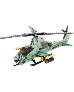 dovob military ah-1z viper helicopter building blocks set, army plane toys as gift for kids or adult (597 pieces)