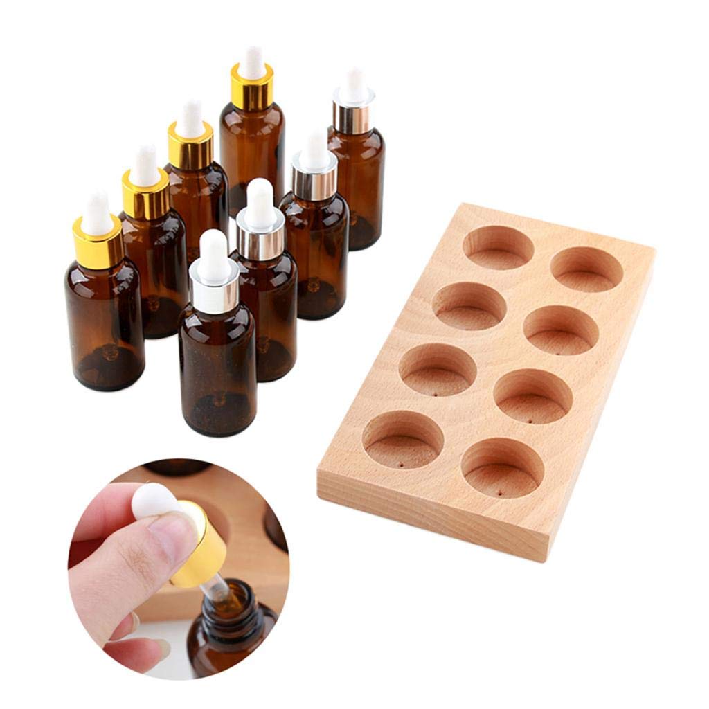 Harilla Wood Sensory Material 8 Pieces Tasting Bottles Set,