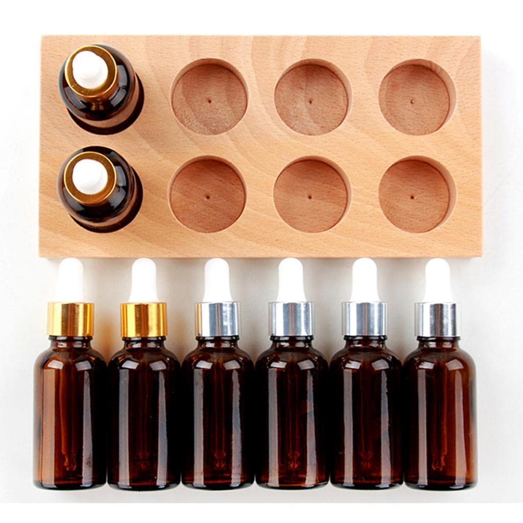 Harilla Wood Sensory Material 8 Pieces Tasting Bottles Set,