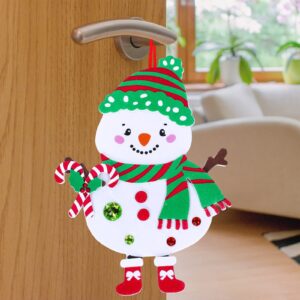 Winlyn 24 Sets Christmas Craft Kits Winter Crafts DIY Christmas Snowman Ornaments Decorations Art Sets Snowman Christmas Foam Stickers Arts and Crafts for Kids Holiday Art Project Classroom Activities