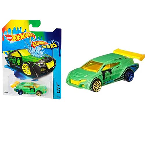 Hot Wheels Color Shifters HWTF Loop Coupe ~ CFM46 - Dark Green, Yellow and Blue Car