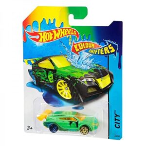 Hot Wheels Color Shifters HWTF Loop Coupe ~ CFM46 - Dark Green, Yellow and Blue Car