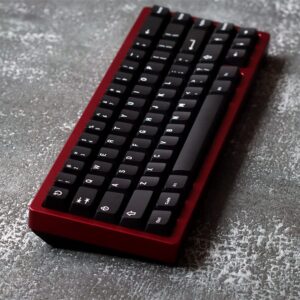 Gliging Doubleshot Keycaps 60 Percent, Minimalist Style Black 125 Keys Keycaps Set, Cherry Profile Custom Keycap for 60/61/65/75/87% Cherry MX Mechanical Gaming Keyboard