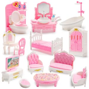 20 pcs mini bathroom set 1:12 mini living room set miniature accessories miniature furniture accessories model for mini dreamhouse