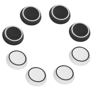 fyy thumb grips set,controller thumb stick grips caps,joystick replacement cap thumb grip compatible with ps5, ps4, xbox one, xbox series x/s, nintendo switch pro controller accessories-8pcs