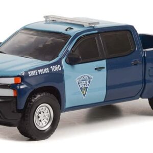 Greenlight 43000-E Hot Pursuit Series 42-2021 Chevy Silverado - Massachusetts State Police 1:64 Scale Diecast