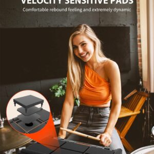 LEKATO Percussion Sample Pad, Electric Drum Pad with 9 Velocity-Sensitive Drum Pad, 592+ Sounds, Electronic Drum Set Pad Multipad with MIDI out, USB MIDI, AUX, Looper, Metronome, Trigger inputs