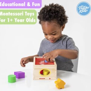 Pidoko Kids Montessori Toys for 1 Year Old - Wooden Object Permanence Box - Shape Sorter Toys for Toddlers 1-3 | Sensory, Learning & Developmental Baby Toys 12-18 Months - 1st Birthday Gifts Boy Girl