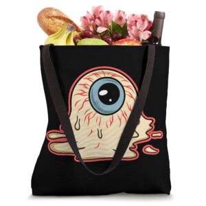 Freaky Creepy Melting Eyeball Anatomy Scary Eye Tote Bag