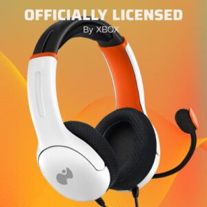 PDP Gaming AIRLITE Xbox Headset with Microphone, Series X|S/Xbox One/Windows PC, Lightweight Stereo Headphones, Wired Power, Noise-Cancelling Mic- Atomic White (Only at Amazon)