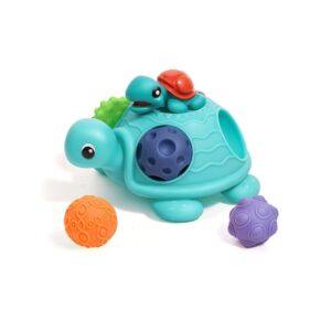 rohsce sensory balls montessori toys for babies 6-12 months, baby sensory toys turtle toys bright color textured multi soft balls, bpa free balls for toddlers 1-3 teething gifts