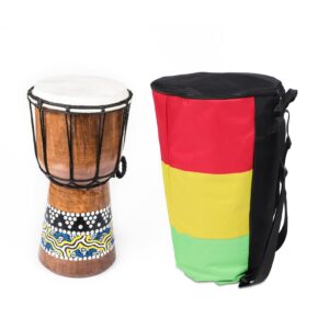 Djembe Drum Bag 12 Inch, Large Djembe Backpack Bag with Shoulder Strap, Double Layer, Djembe Drum Carrying Case Multi