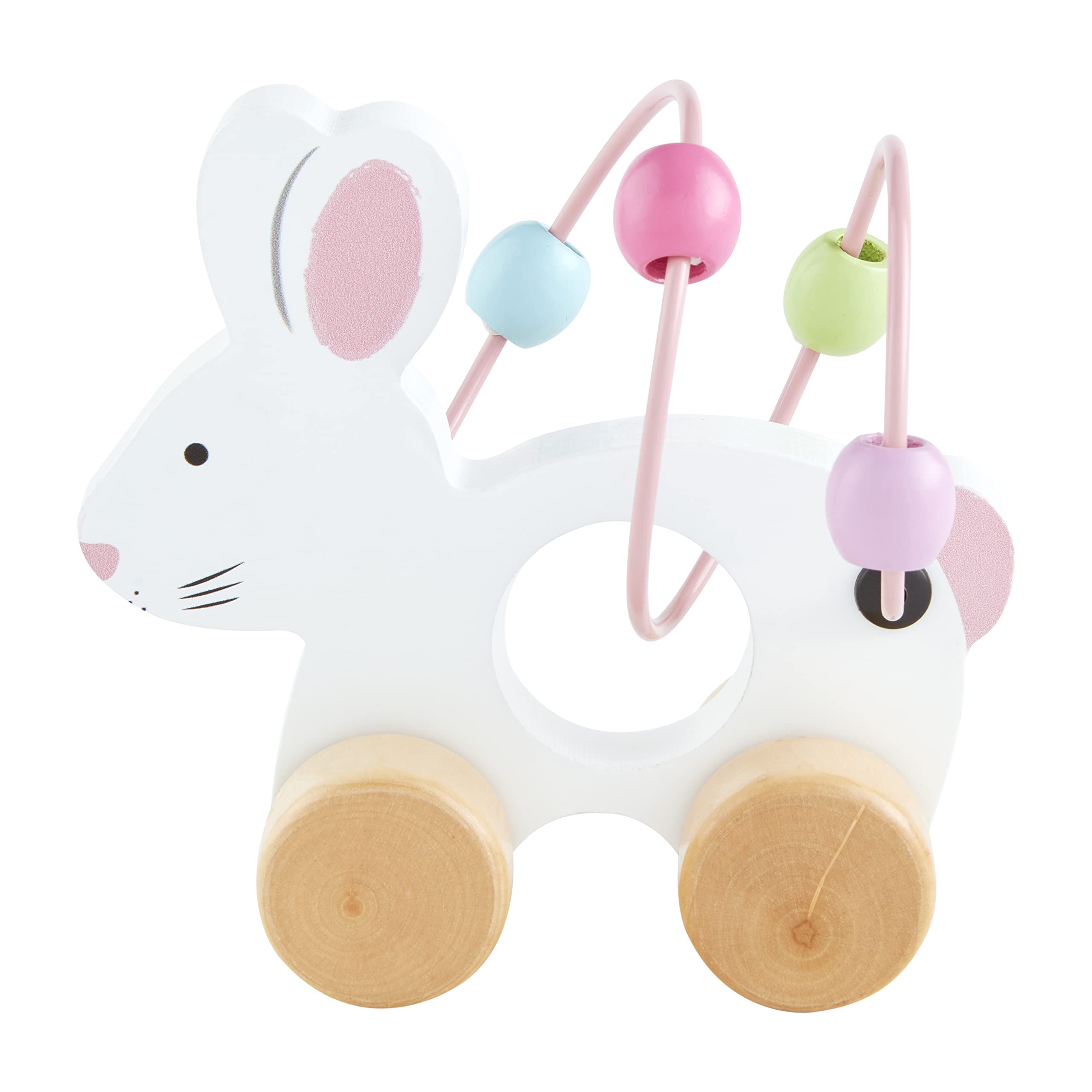 Mud Pie Bunny Abacus Toy, Pink, 5" x 5"