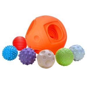 rohsce balls for toddlers 1-3 baby sensory toys, montessori toys for babies 6-12 months baby ball toy, sensory balls bpa free teething gift toddler balls bath toys with bright color multi textured