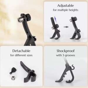 Shockproof Drum Mic Clip 4Pcs, Adjustable Drum Mic Kit & Microphone Holder for Mic Stand, Universal Microphone Clamp, Premium Drum Microphone Kit & Mic Holder for Drum Stand