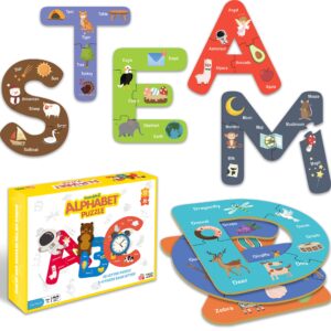 taozi&lizhi kids puzzles alphabet puzzles for kids ages 3-5, abc learning for toddlers 1-3, sight words letter puzzles color animals montessori toys educational stem for preschool boys girls