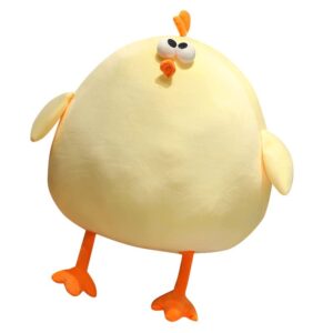 maomoto funny fat chicken plush pillow 17.7", super soft simulation mother hen doll, cute plush chicken pillow, chicken plush neck pillow,yellow chicken stuffed animal for boys girls festival gifts