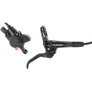 shimano br-mt500 disc brake and bl-mt501 lever - rear, hydraulic, 2-piston, post mount, black