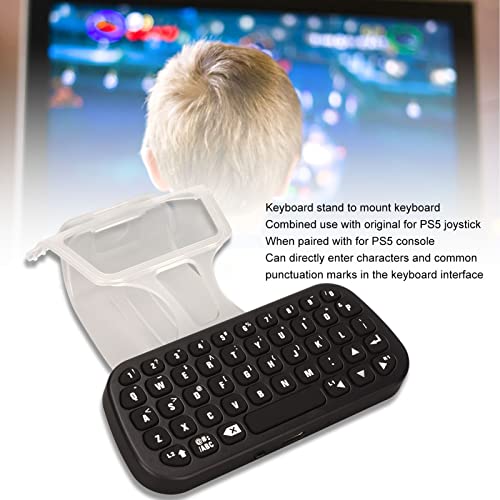 PS5 Game Controller Keyboard, Bluetooth Wireless External Attachable Keyboard with Backlight and Stand, Gaming Handle Chatpad Keypad, Easy Installation