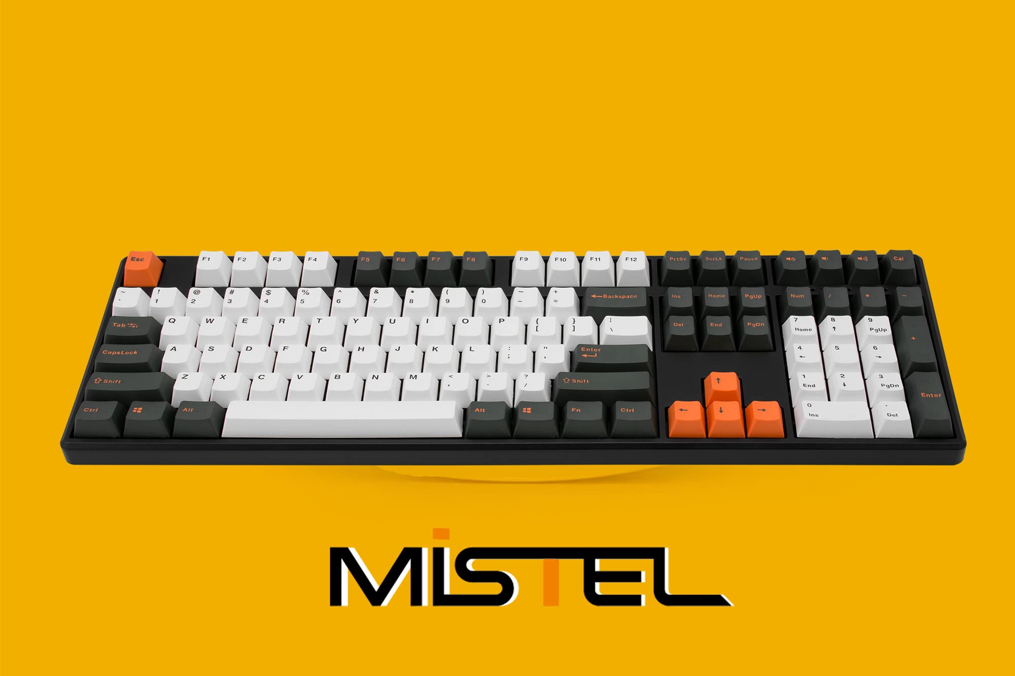 Mistel Doubleshot PBT Keycaps for Mechanical Keyboard with Cherry MX Switches and Clones, 108 Keys Plus Extra 11 Keys Set, PBT Keycaps with 6.25U Space Bar for PC Gaming Keyboard, Gloaming Color