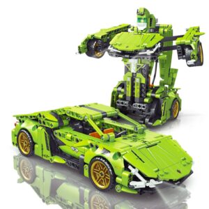 feidama racing cars building blocks kit,2-in-1 building bricks robot building toys, 721 pcs sports car model gifts for kid age 6+ and adult