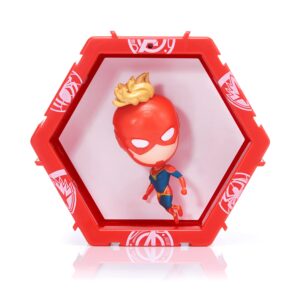 WOW! STUFF PODS Marvel Avengers Collection - Captain Marvel | Superhero Toys Light-Up Bobble-Head Figure | Official Marvel Collectable Toys & Gifts | Number 210 in Series, Multicolor, 4 inches