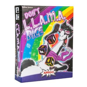 amigo games don't l.l.a.m.a. dice game - fun and strategic llama-themed dice game for ages 8+ | 2-6 players | avoid llama drama and shed points