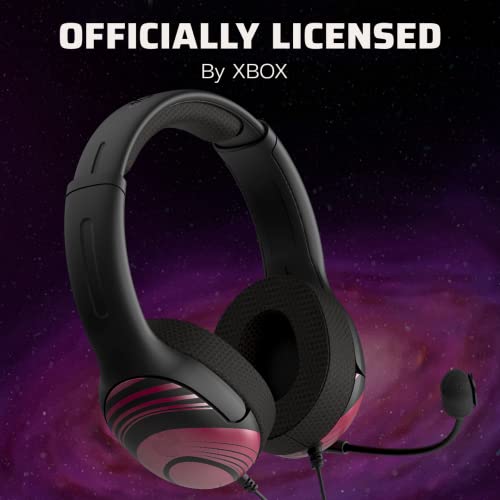 PDP Gaming AIRLITE Xbox Headset with Mic, Licensed Microsoft Xbox Accessories - Series X|S, Xbox One, PC/Windows 10/11, Lightweight, Stereo Headphones, Wired Power, Noise-Cancelling mic - Ruby Swirl